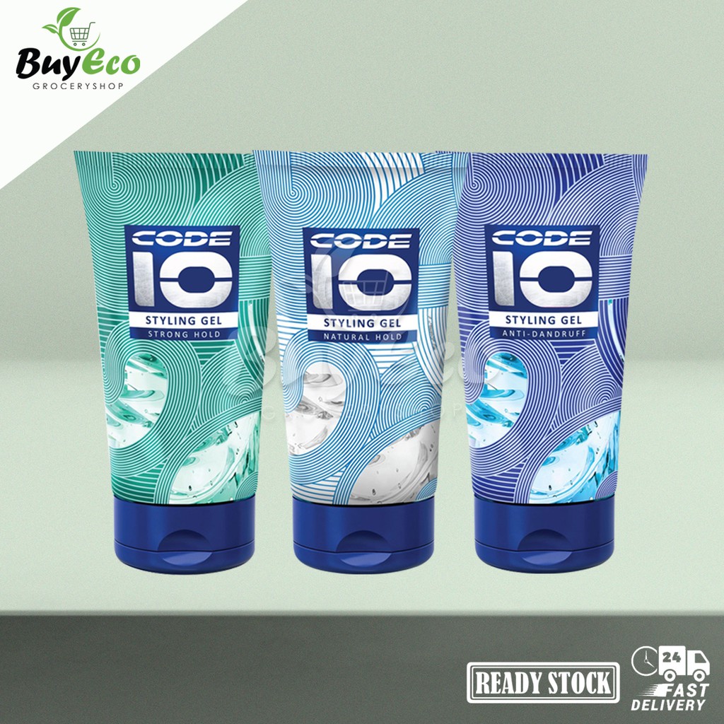 Code 10 Styling Gel Natural Hold/Strong Hold/Anti-Dandruff 150ml ...