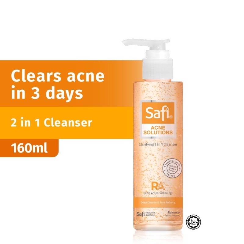 SAFI Acne Solution 2 In 1 Cleanser 160g | Shopee Malaysia