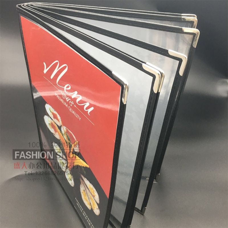 Menu Holder Transparent Clear Menu Cover, Menu PVC Book (Ready Stock ...