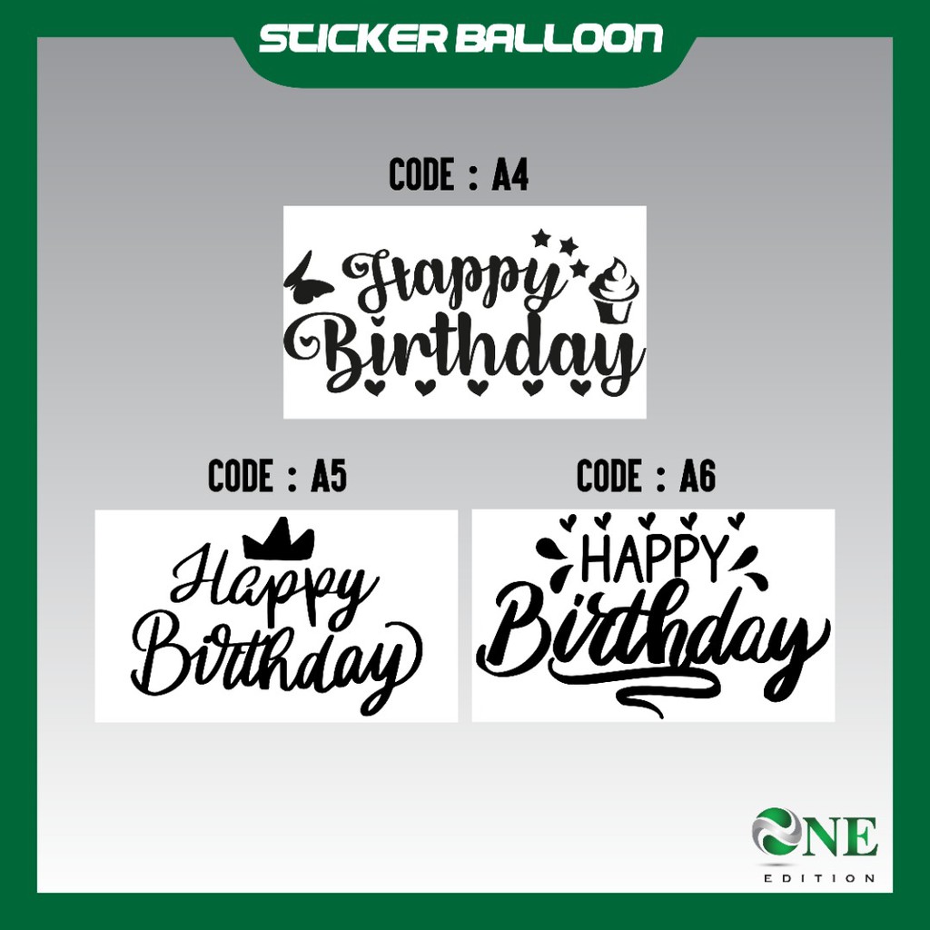 STICKER BELON - HAPPY BIRTHDAY | Shopee Malaysia