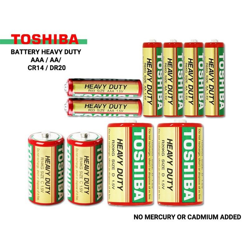 Toshiba Heavy Duty Carbon Zinc D Size Battery | Shopee Malaysia