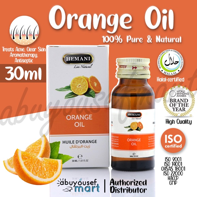 Hemani Orange Oil | Minyak Limau | Kulit Oren 30ml - 100% Pure Cold ...