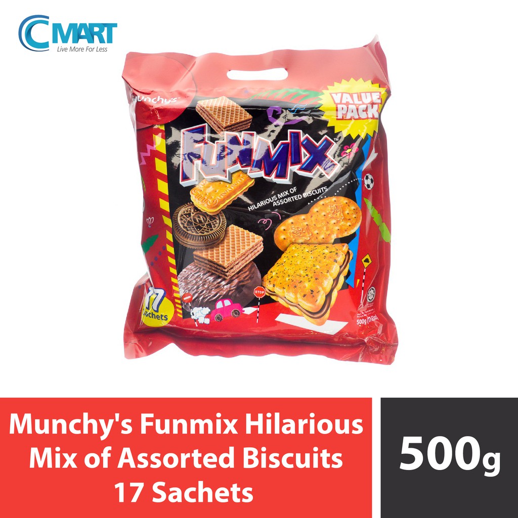 Munchy's Funmix Hilarious Mix of Assorted Biscuits 17 Sachets 500G ...