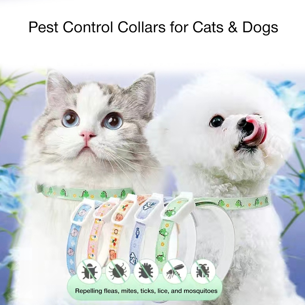 Pest Control Collar Trimmable PVC Strap for Cat and Dog Repel Ticks ...