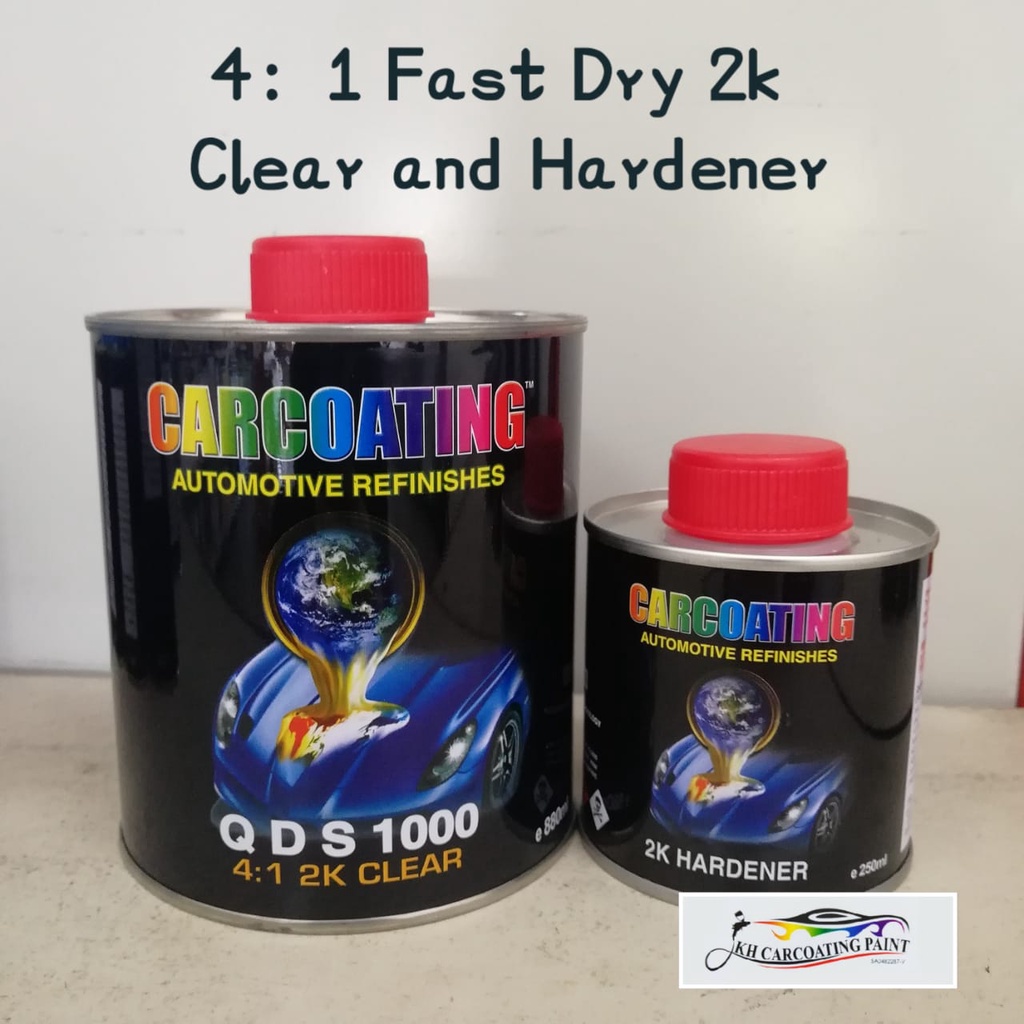4.1 2K Clear & Hardener Fast Dry Refinish ( per SET ) | Shopee Malaysia