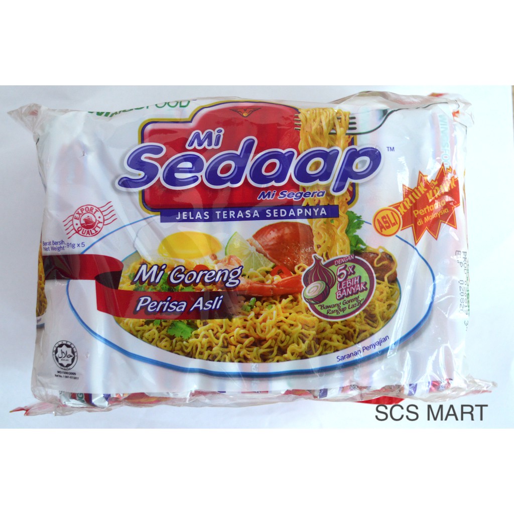 Mi Sedap Instant Noodles (91g x 5) Mi Goreng Mi Segera Perisa Asli ...