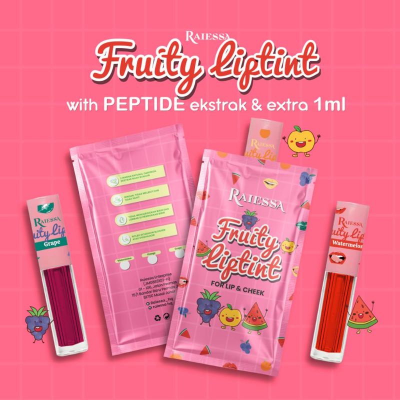 LIPTINT FRUITY RAIESSA ORIGINAL HQ LIP TINT | Shopee Malaysia
