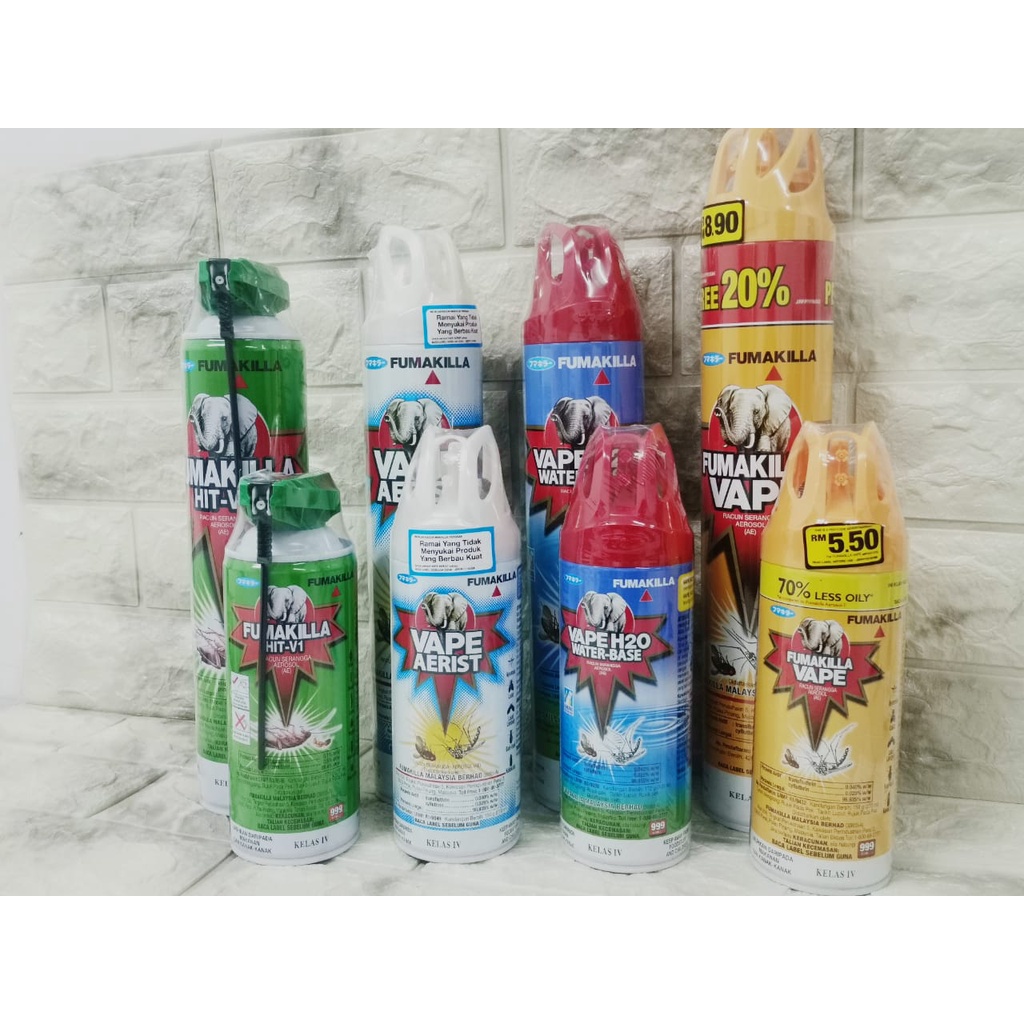FUMAKILLA Mosquito Spray | Vape / Water-Base / Aerist / HIT-V1 | Shopee ...
