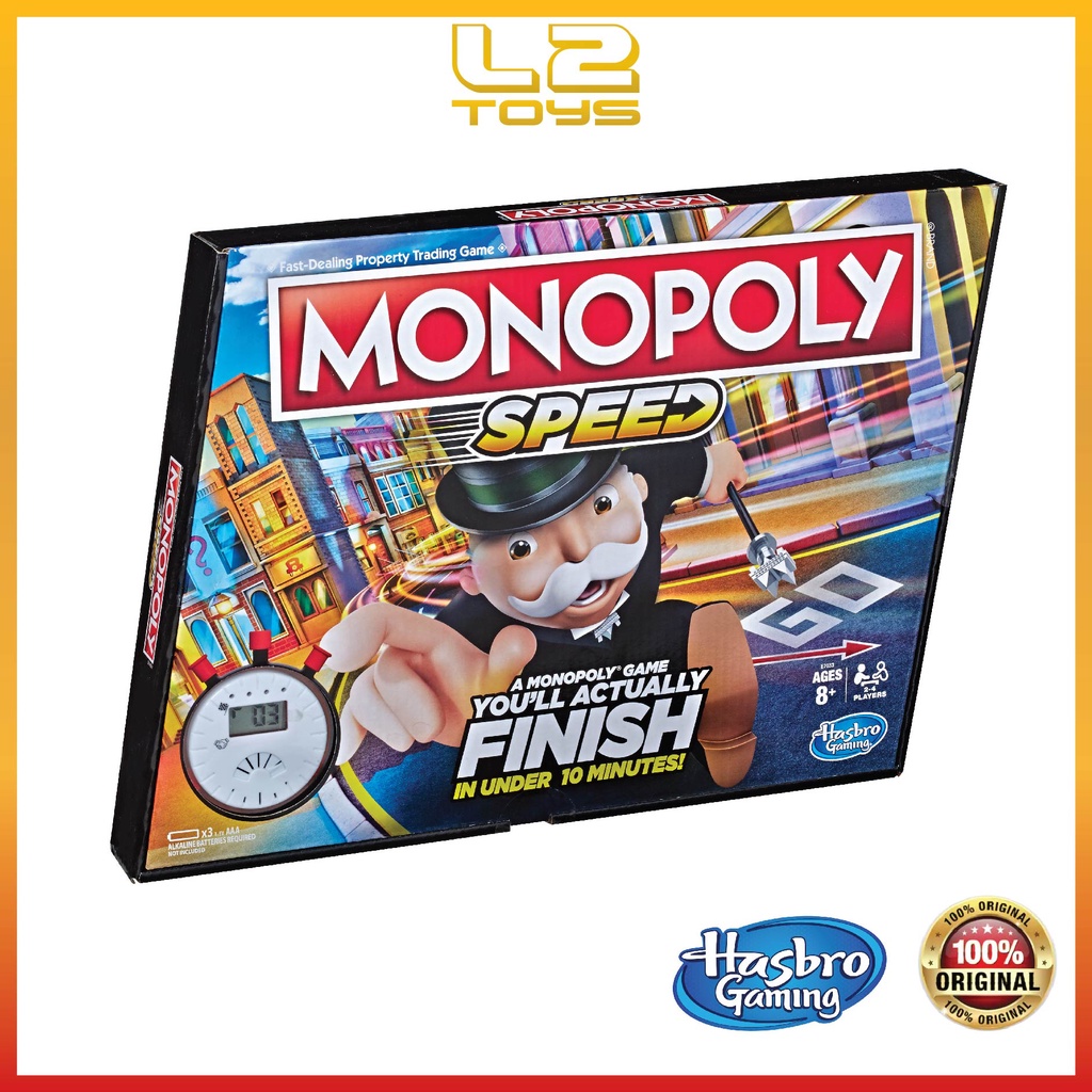 Monopoly Speed Board Game Original Hasbro | Shopee Malaysia