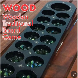 16 Hole Congkak Classic Traditional Malay Full Wood Board Game | Shopee ...