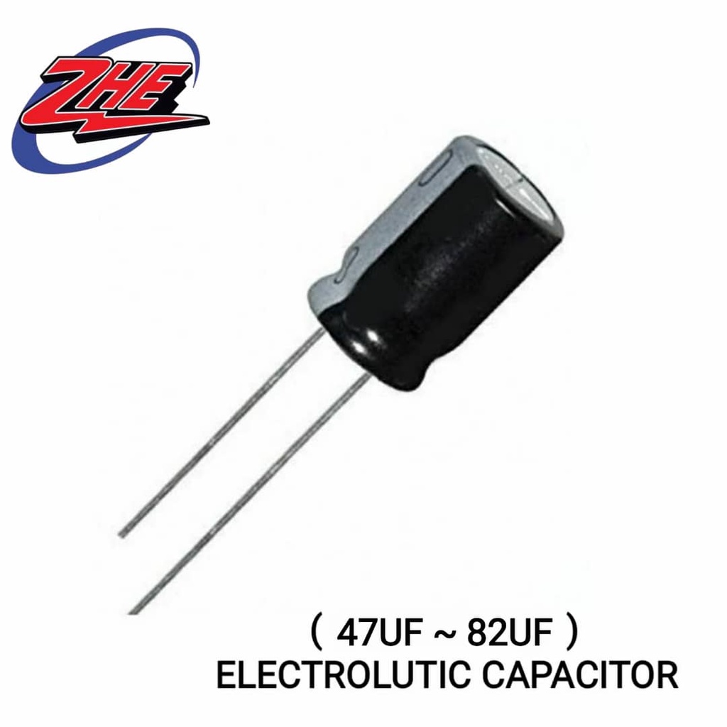 ELECTROLYTIC CAPACITOR ( 47UF / 68UF / 82UF ) KAPASITOR / ALUMINUM ...