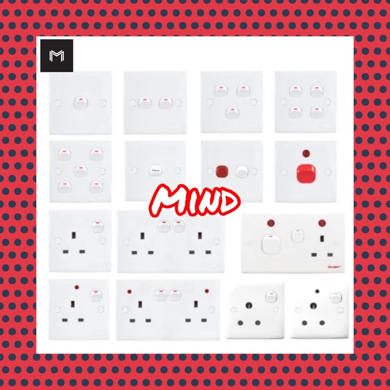 MIND 2K series switches & sockets (JKR & Sirim approved) | Shopee Malaysia