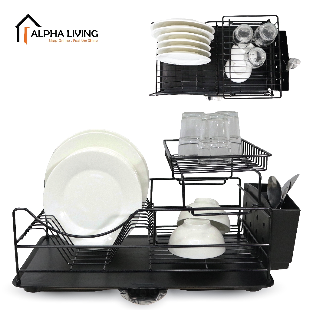 Iron Dish Rack Counter Top Dish Drainer 50x29x25cm (KTN0156) | Shopee ...