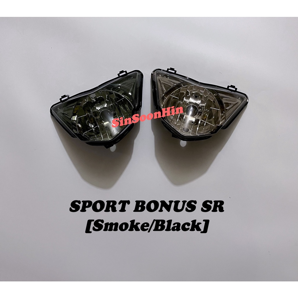 SYM SPORT BONUS SR SMOKE/BLACK Head Lamp / Front Signal / Meter Len # ...
