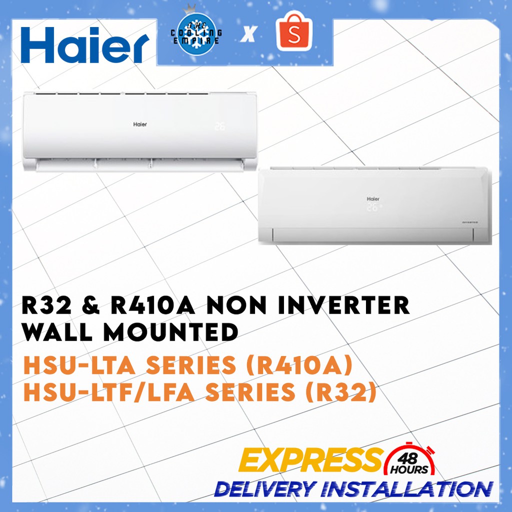 Haier aircon r32/ r410a 1hp - 2.0hp hsu-lta series non-inverter air ...