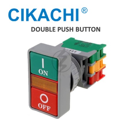 CIKACHI 22mm/ 30mm Double Push Button (CKC) / LED DOUBLE PUSH BUTTON | Shopee Malaysia