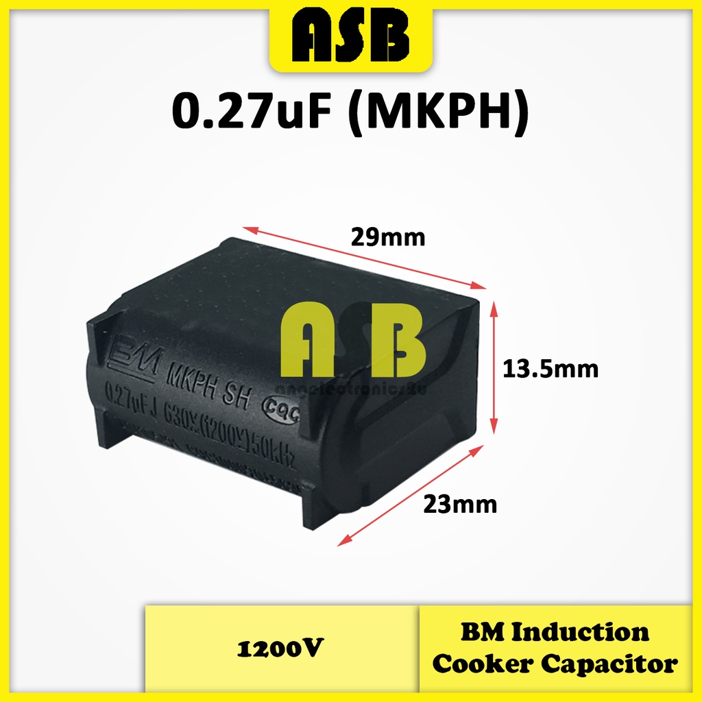 (1pc) BM Induction Cooker Capacitor ( MKPH / MKP-X2 ) ( 0.24uF / 0.27uF ...