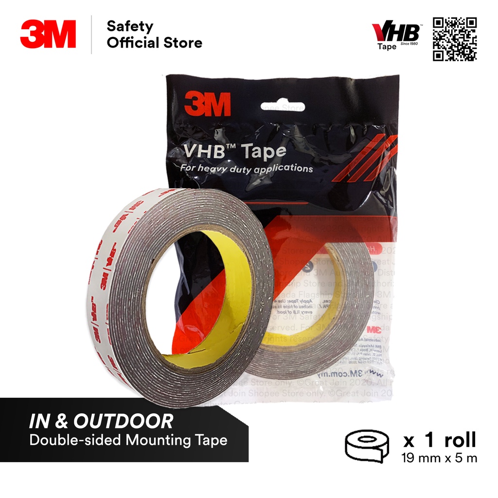 3M VHB RP45 Mini Pack/Double Sided Acrylic Foam Tape/Heavy Duty/Indoor ...