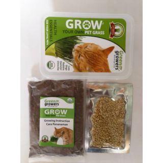 Grow Your Own Pet Grass (Grass Self Grow Kit) | Shopee Malaysia