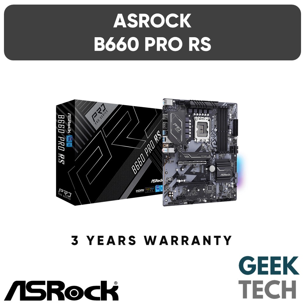 ASROCK B660 Pro RS ATX Motherboard - Support 12th Gen Intel LGA1700 ...
