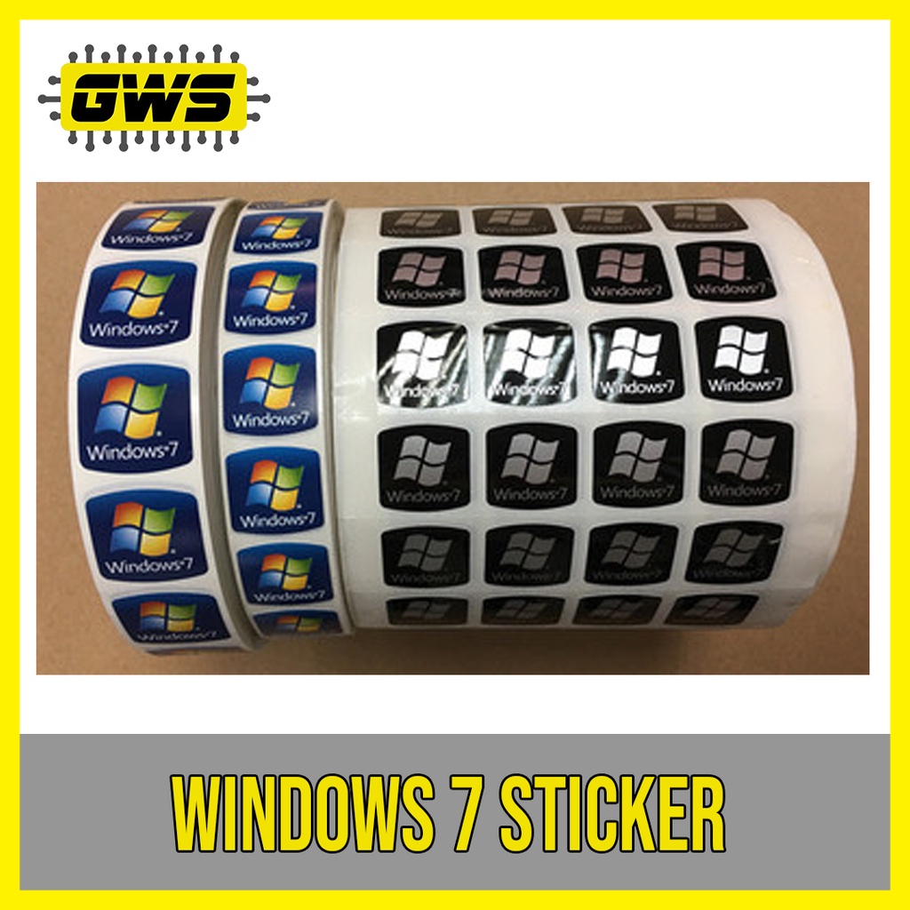 Original BLACK & BLUE Intel Windows7 label WIN7 sticker desktop laptop ...