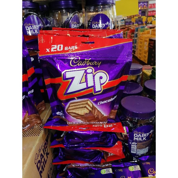 Cadbury Zip Wafer Chocolate Bar (20 bars) - 162.5g | Shopee Malaysia