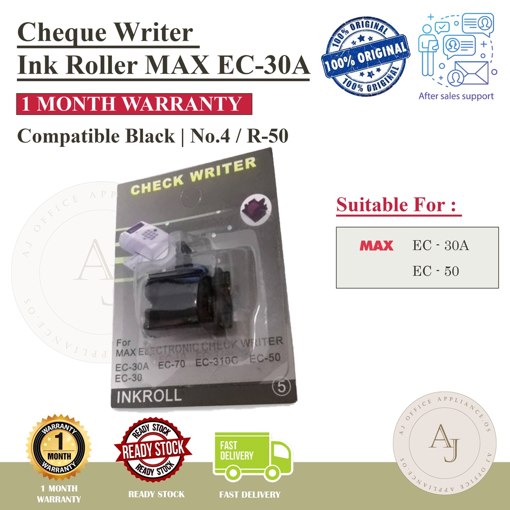 Cheque Writer Ink Roller MAX EC-30A | MAX Cheque Writer Compatible Ink ...