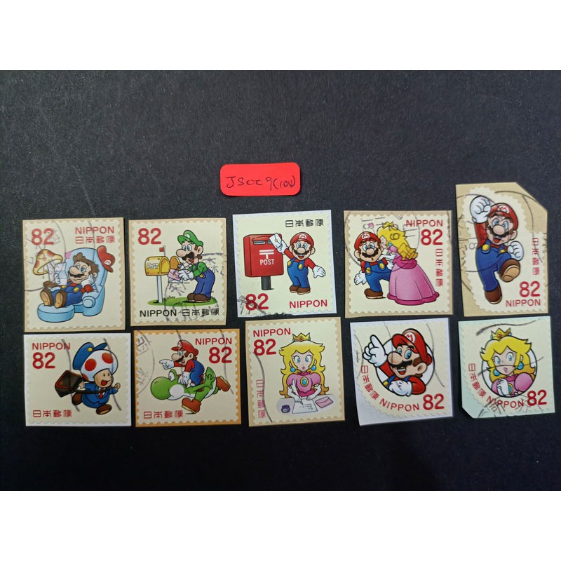 [JS009] Super Mario stamp 10v Japan Cartoon Stamp Stamps Collection ...