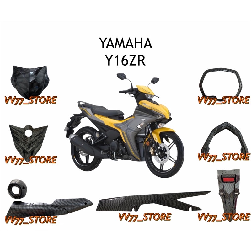 PARTS CARBON YAMAHA Y16ZR A+ QUALITY CARBON FULL SET READY STOCK Y16 ...