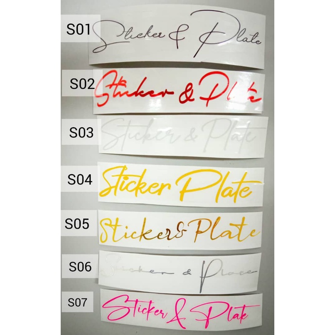 STICKER NAMA CUSTOMADE STICKER WATERPROOF AND GOOD QUALITY | Shopee ...