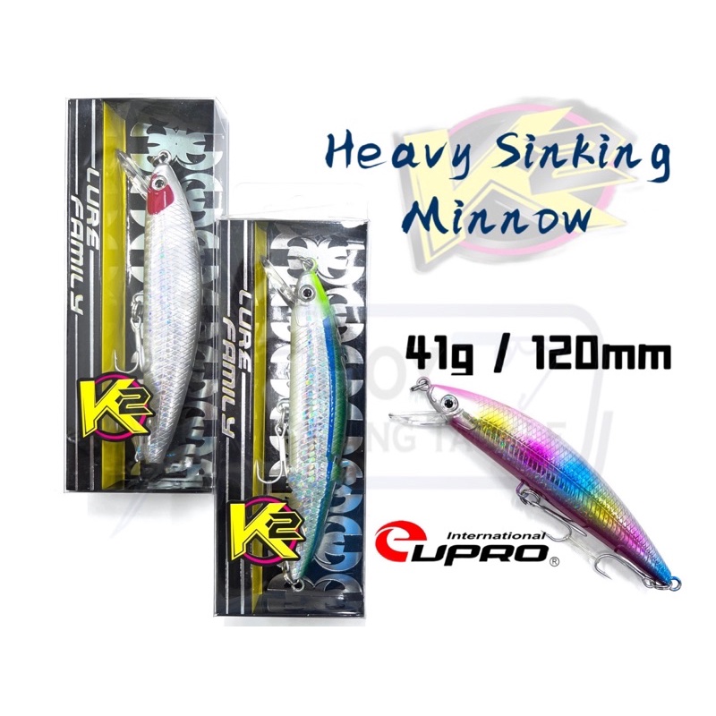 EUPRO K2 HEAVY SINKING MINNOW 120MM 41G FISHING LURE | Shopee Malaysia