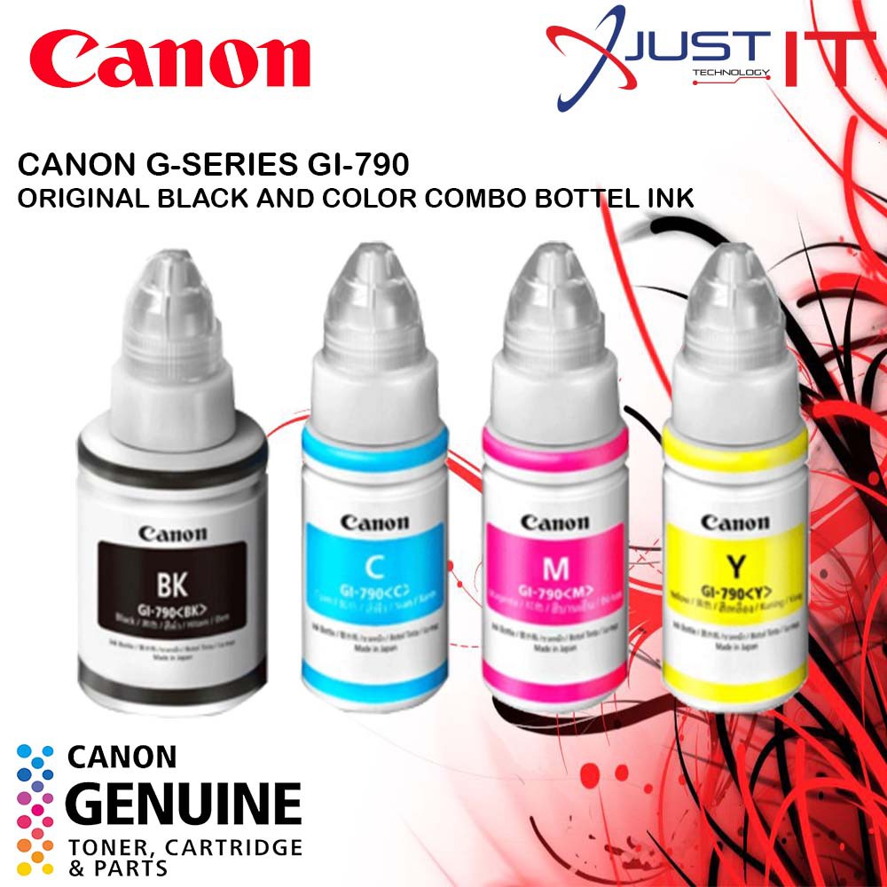 Canon Gi-790 Originl Refill Ink - Black Cyan Magenta And Yellow ...