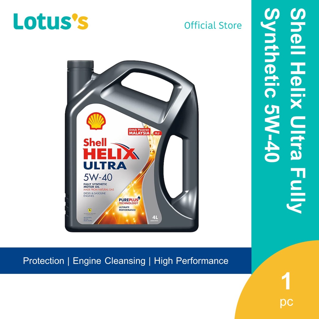 Shell Helix Ultra Fully Synthetic 5W-40 Engine Oil (4 Litre) | Shopee ...