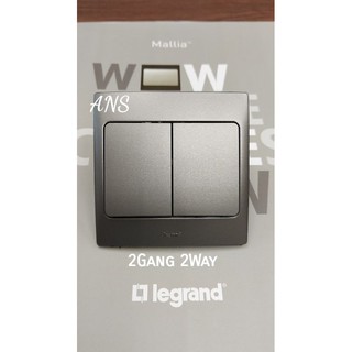 Dark sliver - Legrand Mallia single pole switches-1gang, 2gang, 3gang ...