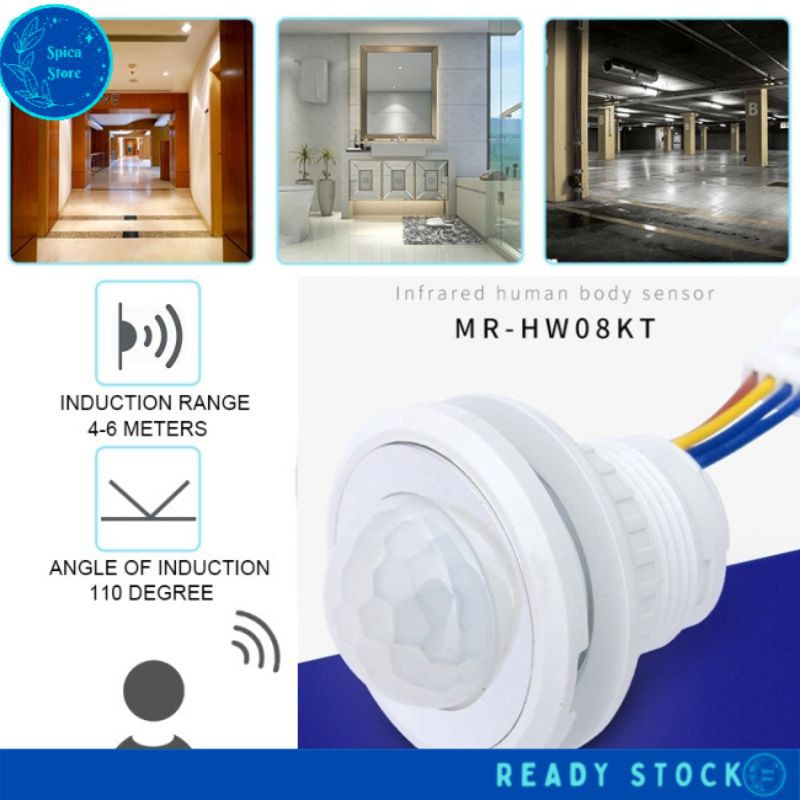 LED Adjustable PIR Detector Infrared Motion Sensor Switch 85-265V Suis ...