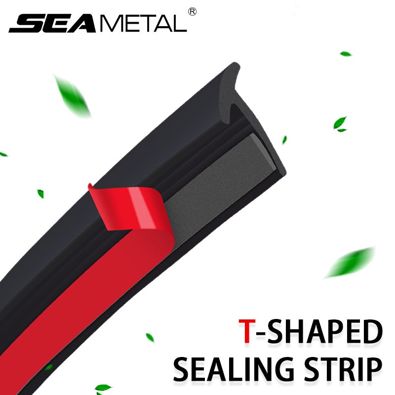 SEAMETAL Car Seal Strip Rubber Slanted T-shape Sealing Sticker Auto ...