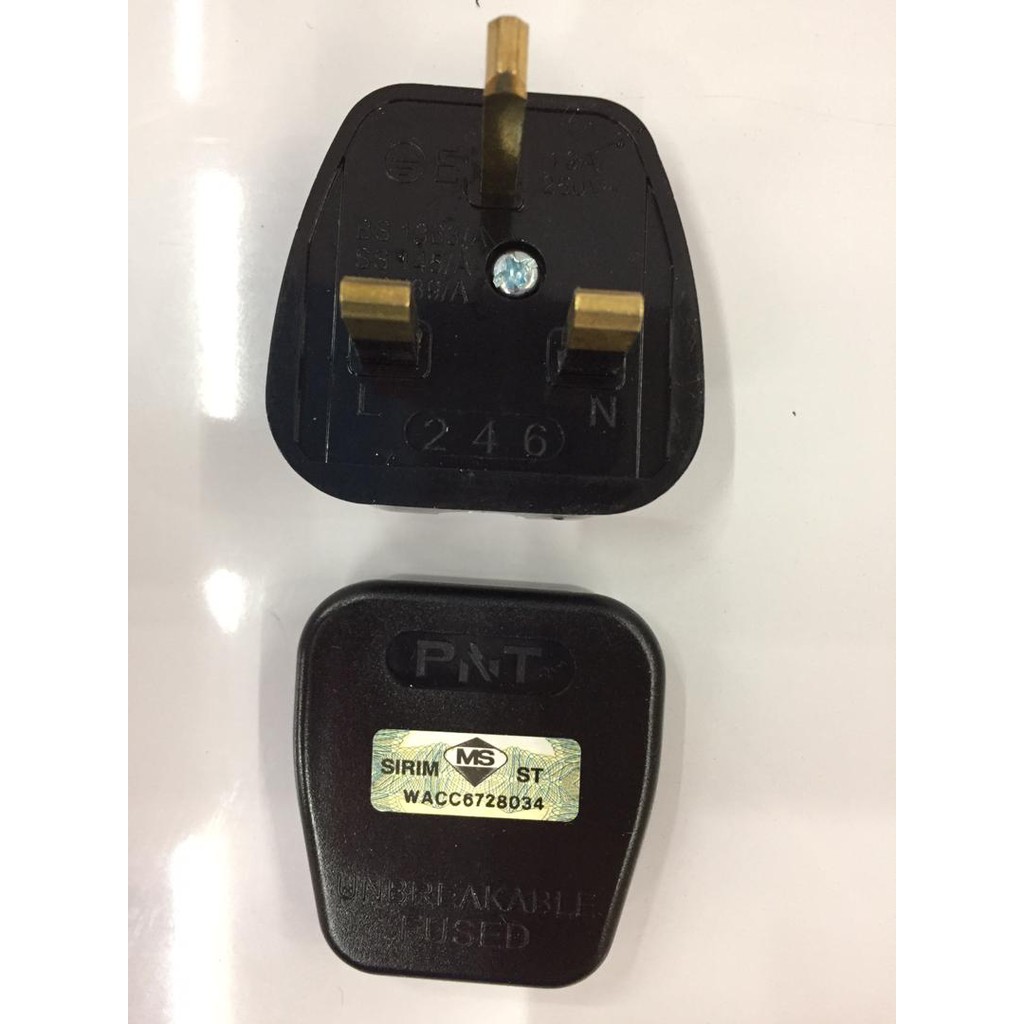 13AMP PLUG TOP WITH SIRIM Sticker - BLACK [READY STOCK] | Shopee Malaysia