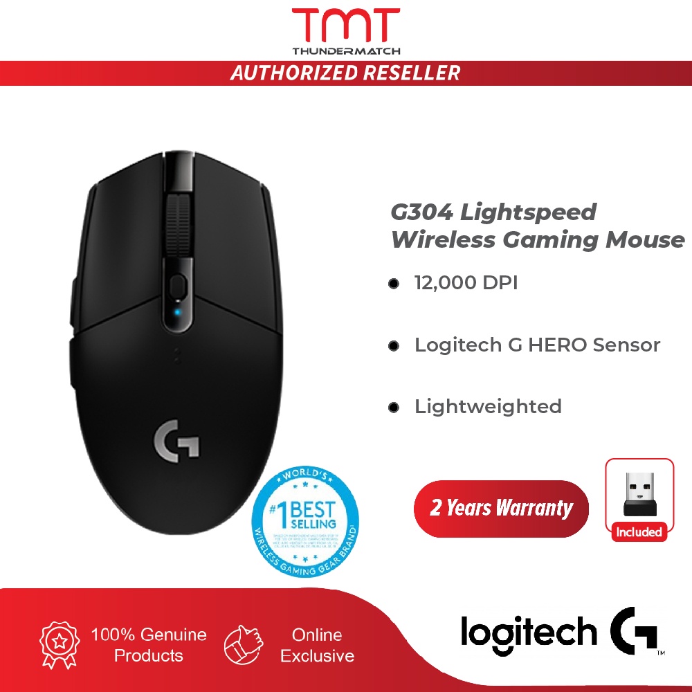 Logitech G304 Lightspeed Wireless Gaming Mouse | Hero Sensor | 2 Year ...