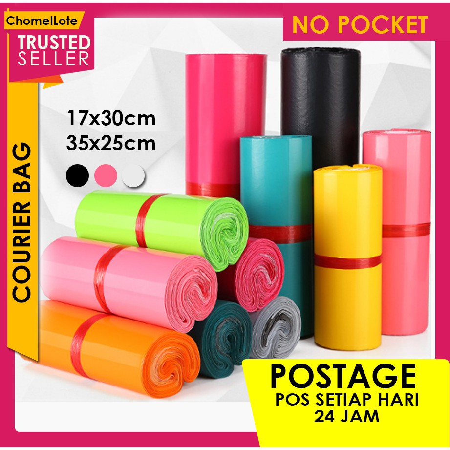 100pcs Courier Bag plastik pos beg flyer flyers plastic pos postage ...