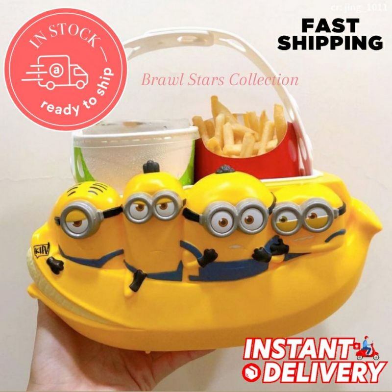 [READY STOCK] McDonalds Minion Banana Boat Set McD Minion Carrier Drink ...