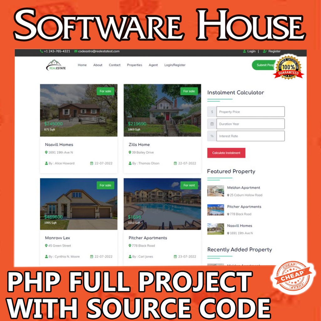 Real Estate Management System Full PHP Project with Source Code ...