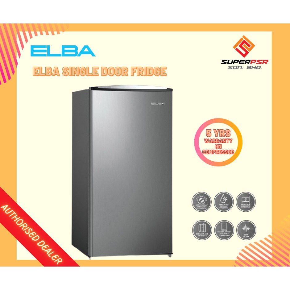 ELBA Fridge Single door refrigerator 185L ER-C1815(SV) | Shopee Malaysia