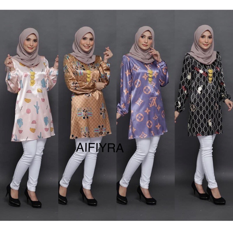 Blouse Muslimah Anti Kedut | Blouse Labuh | Longgar | Ironless | Baju ...