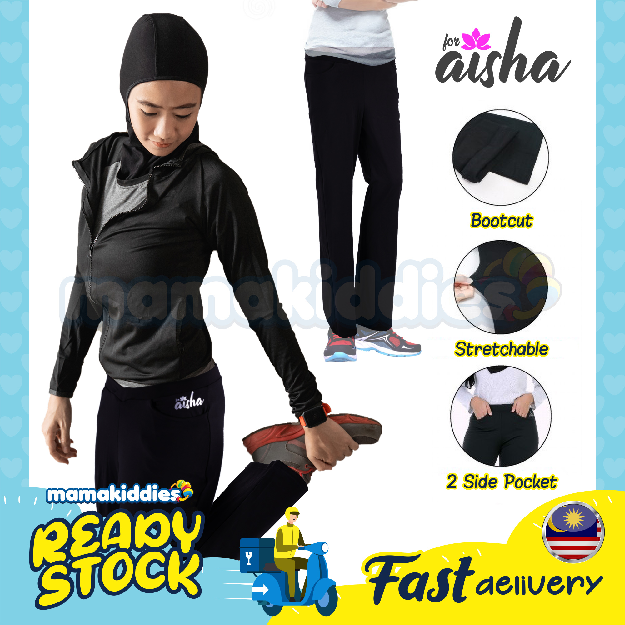 Seluar Sukan Muslimah Sport Pants Everyday Use Netball/Hiking/Gym ...