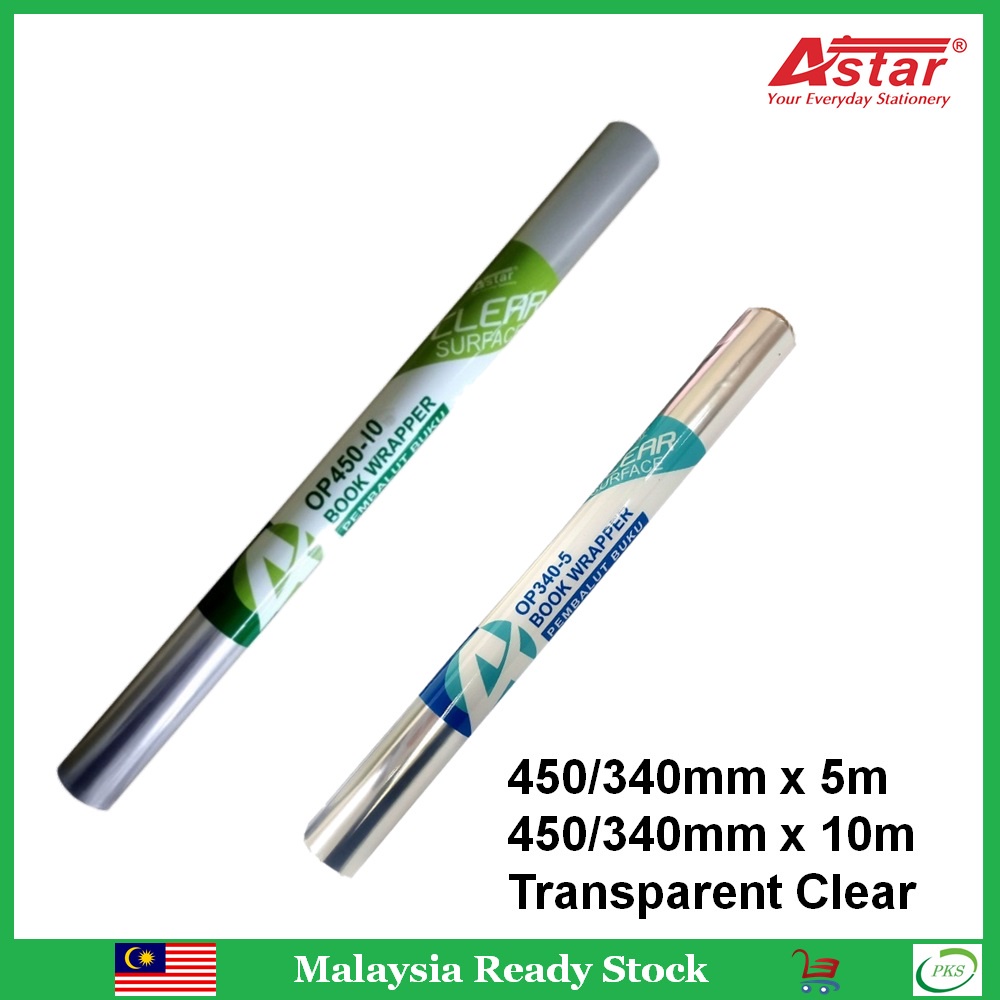 Astar 340/450mm PVC Book Cover Wrapper Roll Pembalut Buku | Shopee Malaysia