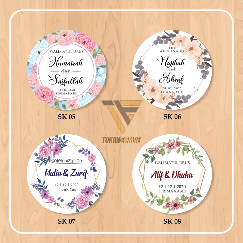 STICKER KAHWIN / GOODIES STICKER / WEDDING STICKER READY DESIGN ...