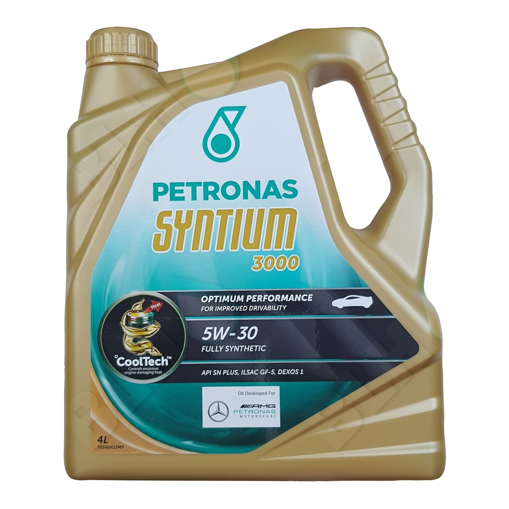 PETRONAS Syntium 3000 5W-30 FULLY SYNTHETIC API SN PLUS 4L | Shopee ...