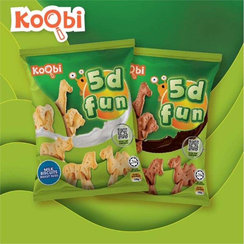 [TKM] Koobi 5D Fun Biscuit Titbits Snacks 100g/Pack | Shopee Malaysia