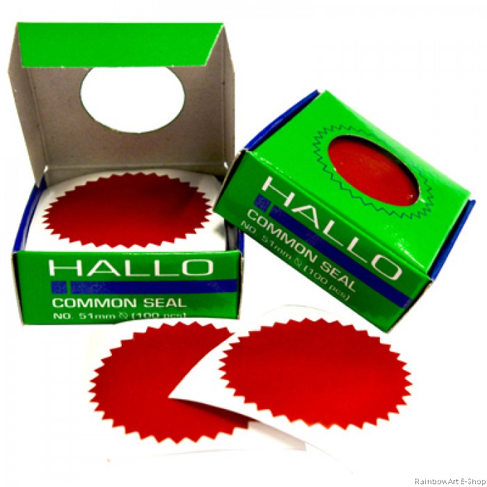 Hallo 51mm Common Seal Sticker 100pcs/Bx Sticker Bintang Sijil ...