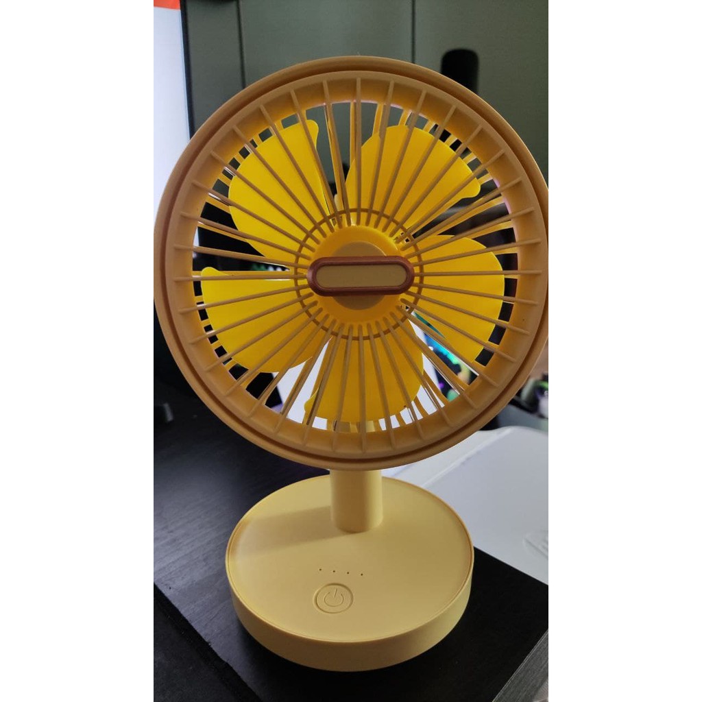 Portable Fan YASE 3 Level Speed Mini cute Fan USB Automatic Swing Table ...